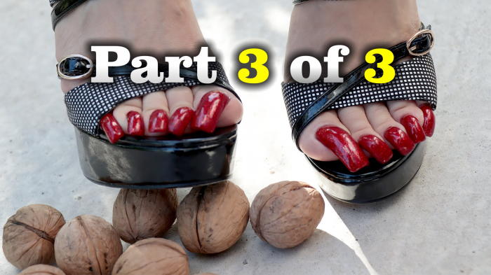 💋 Long red toenails and high heels (part 3 of 3) - Lora Long Nails