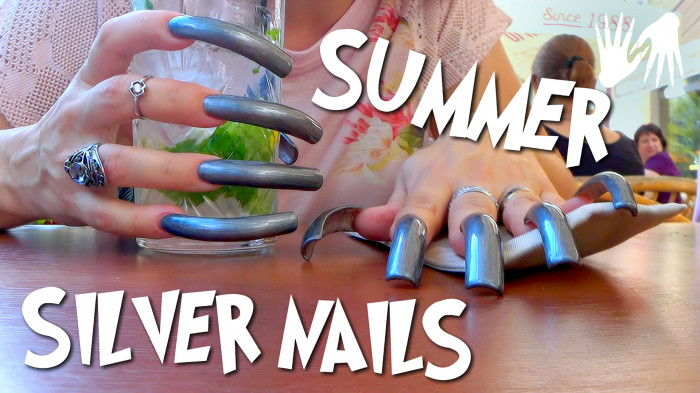 SUMMER LONG 🥈 SILVER NAILS 🚗 Trip to Chernihiv - Lora Long Nails