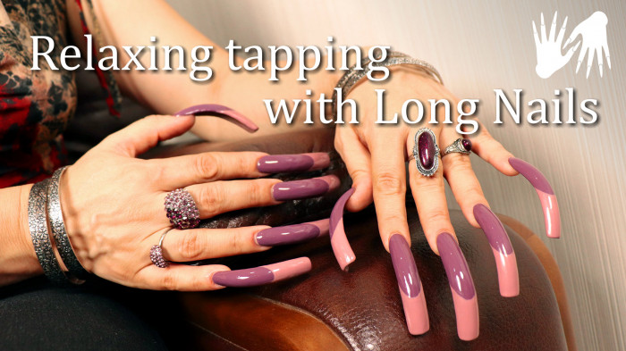LONG NAILS 🎶 Relaxing tapping - Lora Long Nails