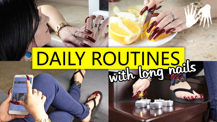 How I do things with long nails ? DAILY ROUTINES - Lora Long Nails