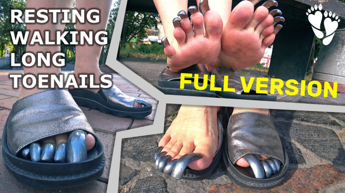 FULL version 🤥 Summer 2021 - Long TOENAILS Walking - Lora Long Nails