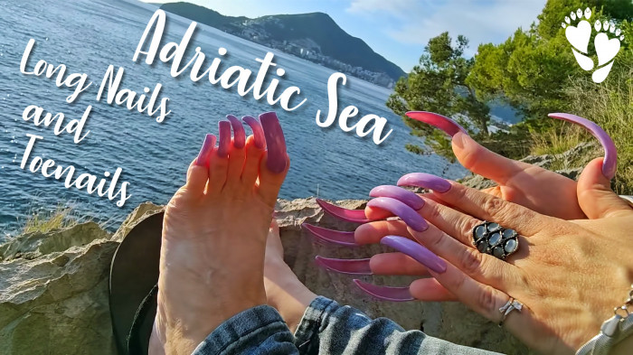 Adriatic Sea 🇲🇪 Long Nails & Toenails - Lora Long Nails