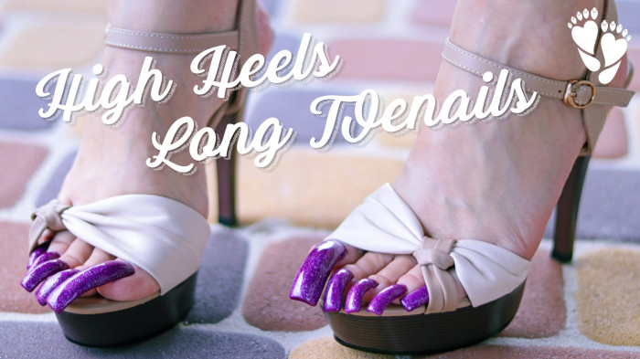 High Heels π Long Toenails Relax Lora Long Nails