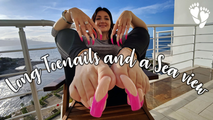 Long toenails and a Sea view - Lora Long Nails