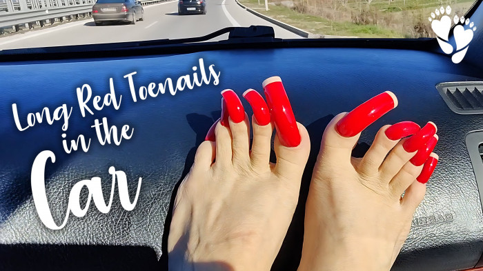 Toenails in the car - Lora Long Nails