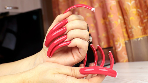 Photosession 🌸 Long pink french nails - Lora Long Nails