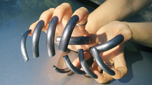 🌻 Sunflowers 🚗 Car and LONG NAILS - Lora Long Nails